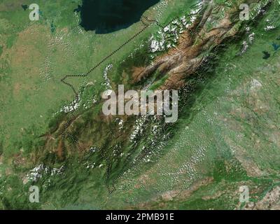 Merida, state of Venezuela. High resolution satellite map. Corner ...
