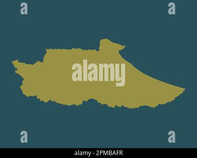 Shape of Miranda, state of Venezuela, with its capital isolated on ...