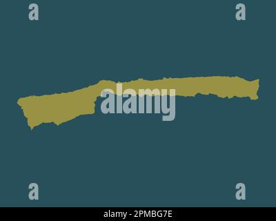 Vargas, state of Venezuela. Solid color shape. Locations and names of ...