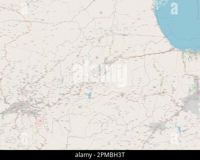 Yaracuy, state of Venezuela. Open Street Map. Locations and names of ...