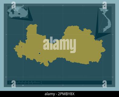 Bac Giang, province of Vietnam. Solid color shape. Corner auxiliary ...