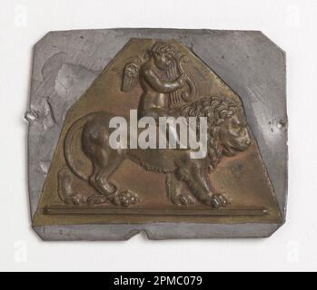 Mount, Gilt and coppered bronze with pewter or lead surround, Winged ...