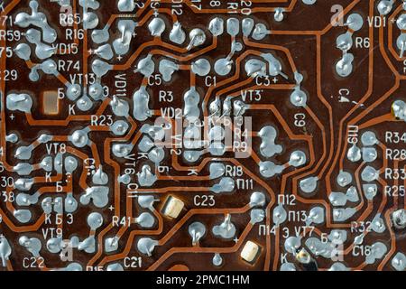 PCB - printed circuit board. Backside Stock Photo - Alamy