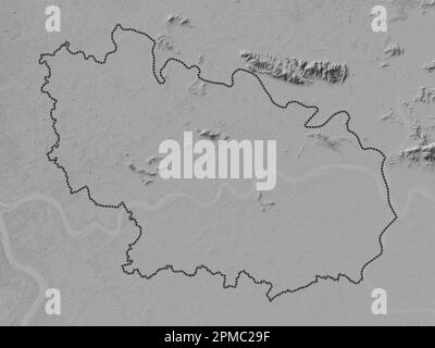 Bac Ninh, province of Vietnam. Elevation map colored in wiki style with ...