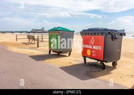 Large wheelie bins for general waste in Bournemouth, Dorset, UK Stock ...