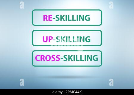 Re-skilling and upskilling in learning concept Stock Photo - Alamy