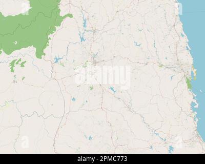 Gia Lai, province of Vietnam. Open Street Map. Locations and names of ...