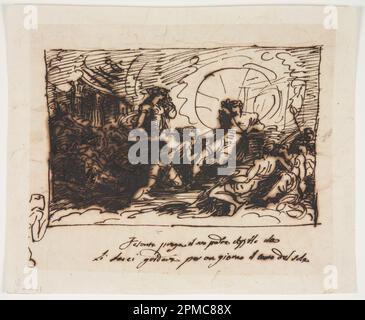 Drawing, Phaeton Asks Apollo to Drive the Sun Chariot, 1812 Stock Photo ...