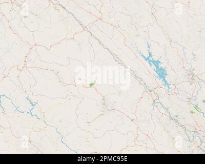Yen Bai, province of Vietnam. Open Street Map. Locations of major ...