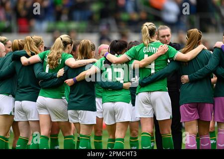 Republic of Ireland team huddle after the FIFA Women's World Cup 2023 ...