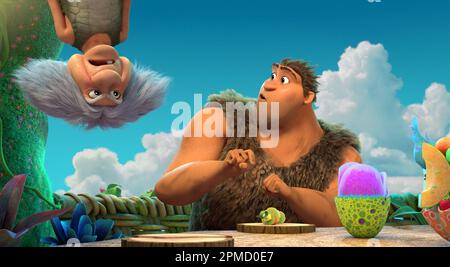 THE CROODS: FAMILY TREE, from left: Phil Betterman (voice: Matthew ...
