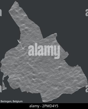 Topographic relief map of BERINGEN, BELGIUM Stock Vector Image & Art ...