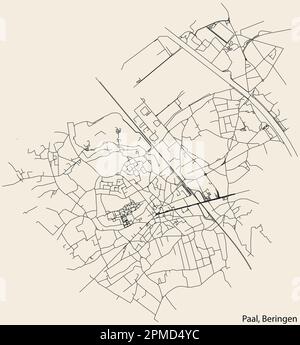 Street roads map of the BERINGEN CITY, BERINGEN Stock Vector Image ...