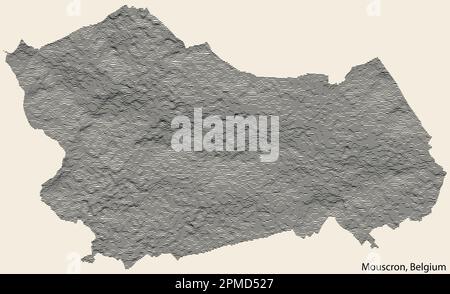 Topographic relief map of MOUSCRON, BELGIUM Stock Vector Image & Art ...
