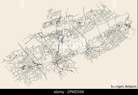 Street roads map of BERINGEN, BELGIUM Stock Vector Image & Art - Alamy