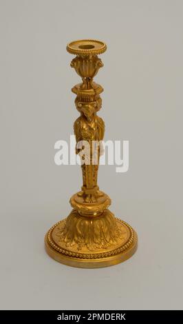 Candlestick (France); fire-gilt bronze Stock Photo - Alamy