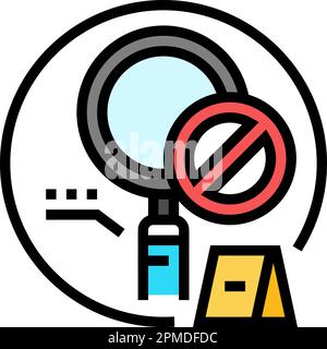 insufficient evidence crime color icon vector. insufficient evidence ...