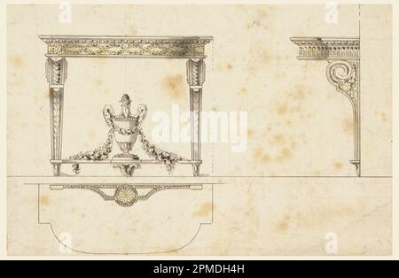 Drawing, Design for a Console Table, 1780 Stock Photo - Alamy