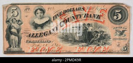 Bank Note; colored inks on white paper Stock Photo - Alamy