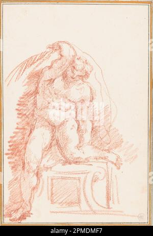 Drawing, Ignudo from Sistine Chapel ceiling, ca. 1759–70 Stock Photo ...