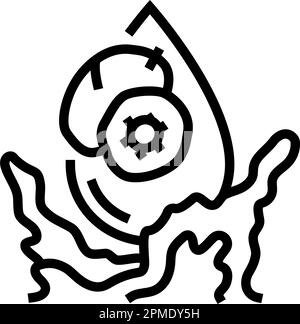 palm kernel oil liquid yellow line icon vector illustration Stock ...