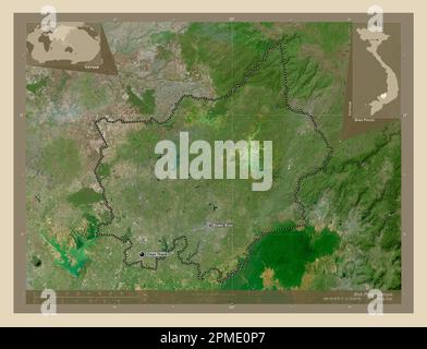 Binh Phuoc, province of Vietnam. High resolution satellite map Stock ...