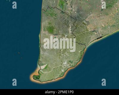 Ca Mau, province of Vietnam. High resolution satellite map. Locations ...