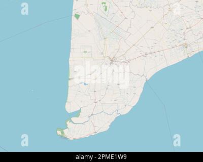 Ca Mau, province of Vietnam. Open Street Map. Locations of major cities ...