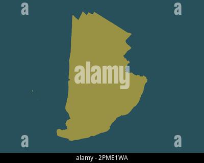 Ca Mau, province of Vietnam. Solid color shape. Locations and names of ...