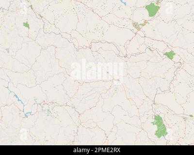 Cao Bang, province of Vietnam. Open Street Map. Locations of major ...
