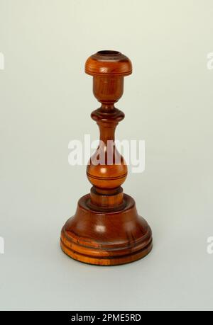 Candlestick, lignum vitae or yew, turned, England, early 1800s ...