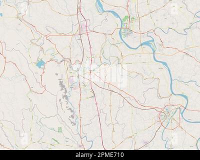 Ha Nam, province of Vietnam. Open Street Map. Locations and names of ...