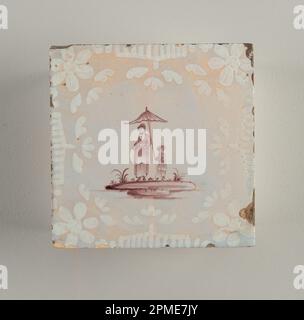 Tile, Joseph Fowler Factory, Michael Edkins, English, 1734 - 1811, Tin ...