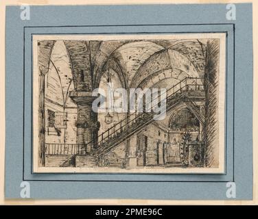 Drawing, Stage Design, Prison Interior, early 19th century Stock Photo ...