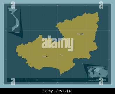 Lam ong, province of Vietnam. Solid color shape. Corner auxiliary ...