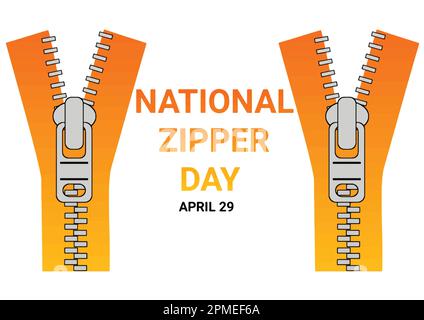 National Zipper Day. April 29. Holiday concept. Template for background ...