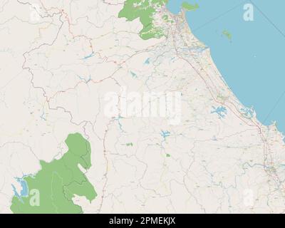 Quang Nam, province of Vietnam. Open Street Map. Locations and names of ...