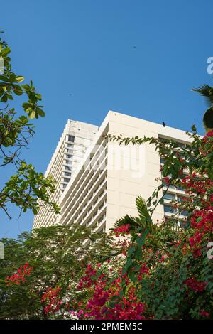 The exterior of the iconic Trident Hotel at Nariman Point in Mumbai ...