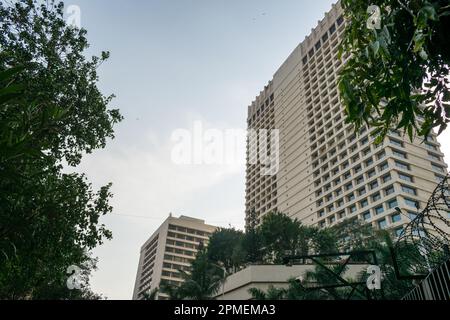 The exterior of the iconic Trident Hotel at Nariman Point in Mumbai ...
