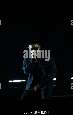 Toronto-born rapper NAV performing on stage at Scotiabank Arena in ...