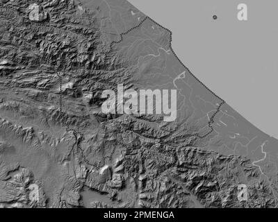 Quang Tri, province of Vietnam. Elevation map colored in wiki style ...