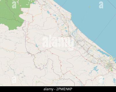 Quang Tri, province of Vietnam. Open Street Map. Locations and names of ...