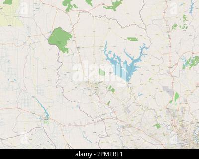 Tay Ninh, province of Vietnam. Open Street Map. Locations and names of ...