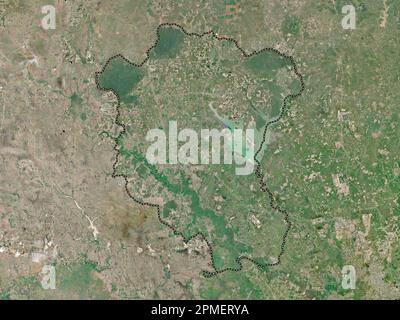 Tay Ninh, province of Vietnam. High resolution satellite map. Locations ...