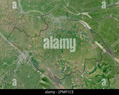 Long An, province of Vietnam. High resolution satellite map Stock Photo ...