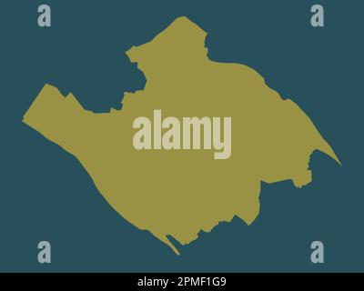 Long An, province of Vietnam. Solid color shape. Locations and names of ...