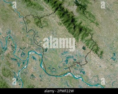 Vinh Phuc, province of Vietnam. High resolution satellite map ...