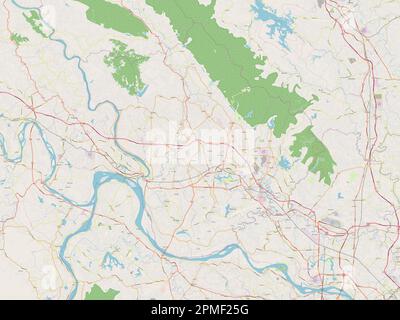 Vinh Phuc, province of Vietnam. Open Street Map. Locations and names of ...