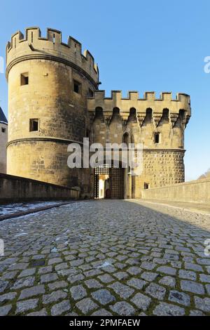 France, Moselle, Metz, German gate vestige of the old medieval walls ...