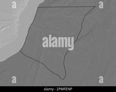Laayoune-Sakia El Hamra, province of Western Sahara. Bilevel elevation ...